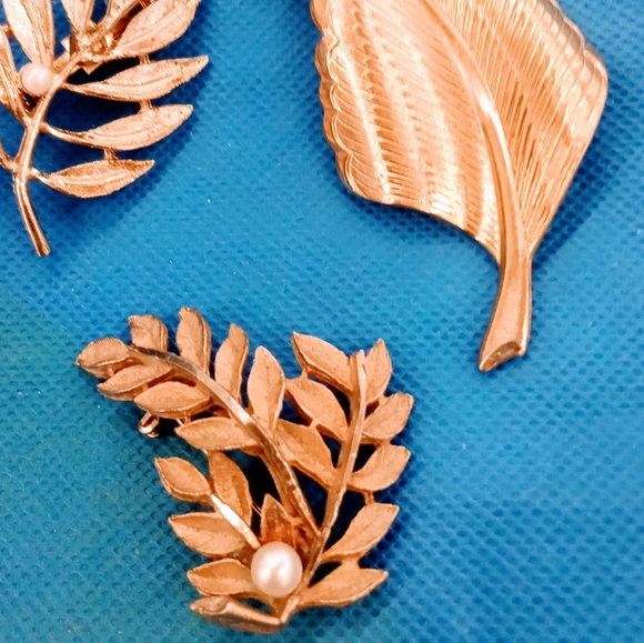 Vintage | Jewelry | Vintage Leaf Leaves Brooch Pin Lot Bundle | Poshmark